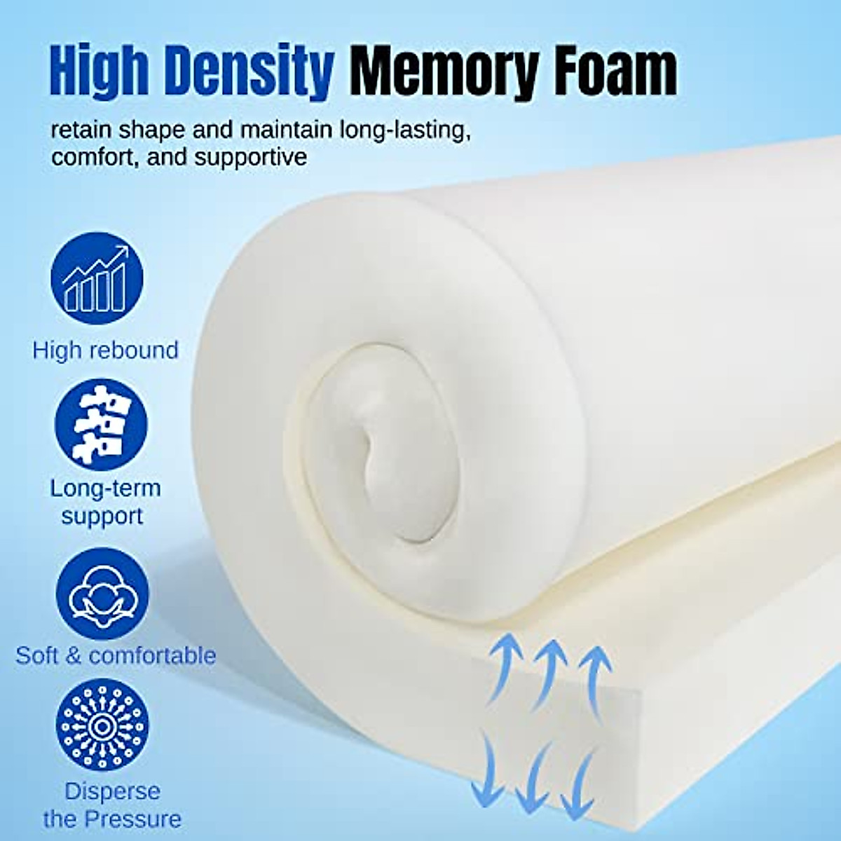 idee-home Outdoor Bench Cushion 42 inch, Patio Bench Cushion Indoor, Patio Furniture Chair Cushion Bench Pad, Porch Swing Cushion with Ties, Bay Window Seat Sofa Garden Replacement Loveseat Cushion