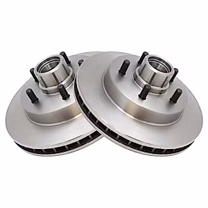 TRQ Front Disc Brake Rotor Pair Set for 1995-1999 C1500 Truck / 1996-2002 Express 1500 Van / 1996-2002 Savana 1500 Van / 1992-1999 Suburban C1500 / 1995-2000 Tahoe / 1995-1999 Yukon
