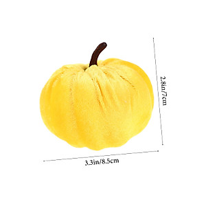 IMIKEYA 18 Pcs Fabric Pumpkin Ornament Decoration Harvest Fall Pumpkins Fake Foam Pumpkins Farmhouse Pumpkin Faux Harvest Pumpkins Fake Faux Pumpkin Table Decoration Flannel Halloween