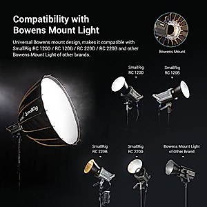 SMALLRIG Parabolic Softbox Quick Release, Parabolic Softbox, Compatible with SmallRig RC 120D/RC 120B/RC 220D/RC220B and Other Bowens Mount Light (33.5inch/85cm)