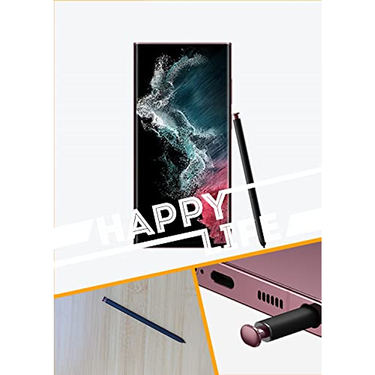 COCOPARTS S22 Ultra S Pen Replacement for Samsung Galaxy Stylus Pen((Without Bluetooth)) (Burgundy) Smartphone