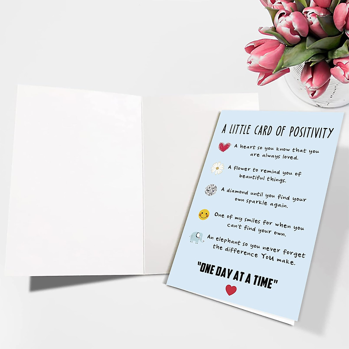 Ziwenhu Lovely Positivity Inspirational Card Gifts for Best Friends, Humor Positive Affirmation Cards for Women Men, Funny Encouragement Greeting Cards for Kids, Self Confidence Card