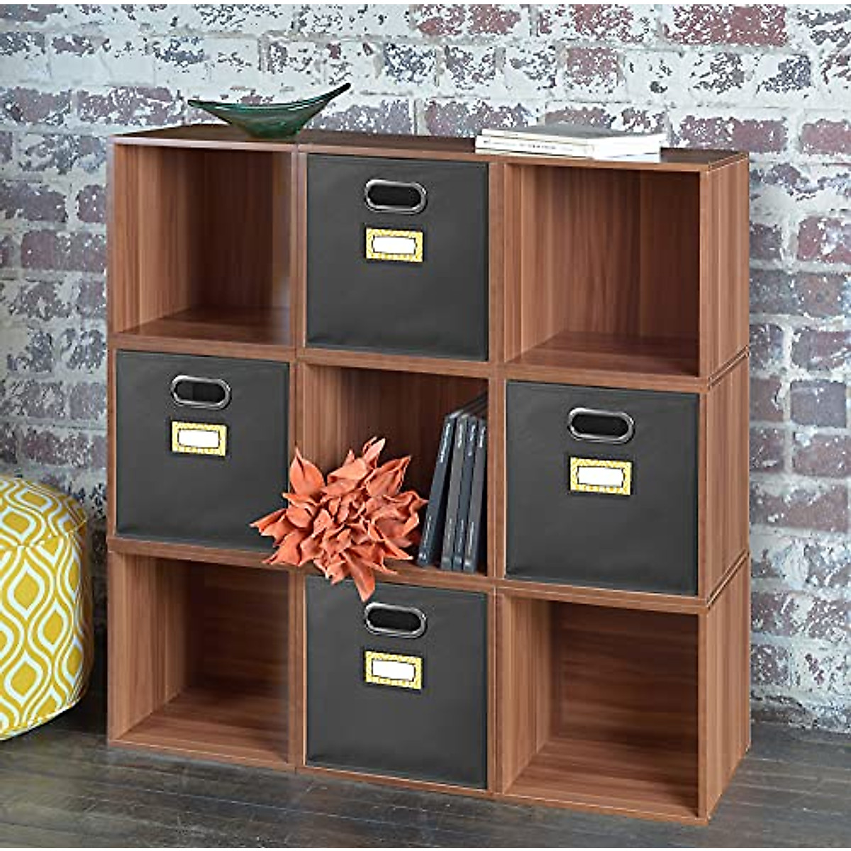 Niche Cubo Set of 4 Foldable Fabric Storage Bins- Grey