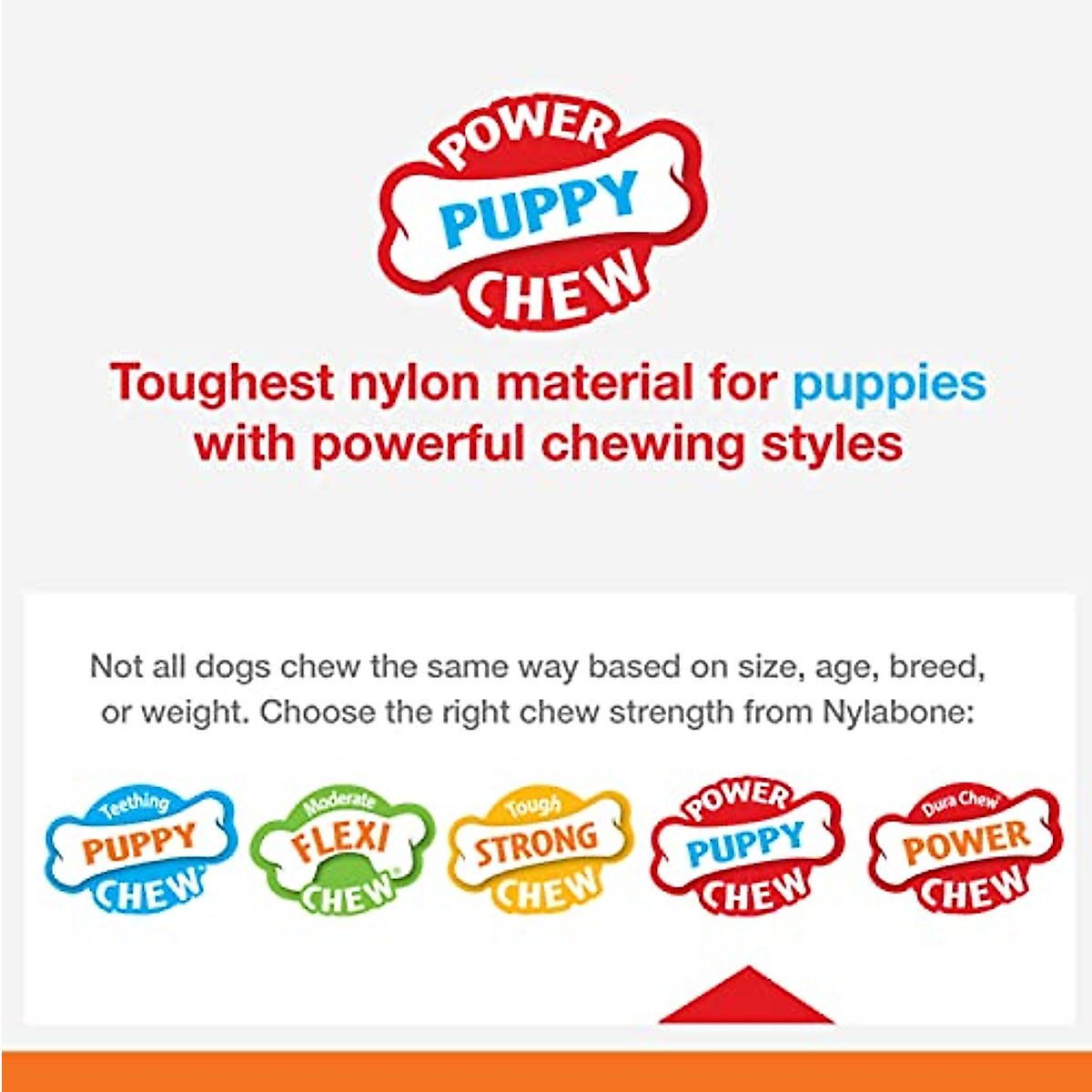 Nylabone Puppy Power Rings Chew Toy - Tough and Durable Puppy Chew Toy for Teething - Puppy Supplies - Bacon Flavor, Small (1 Count)