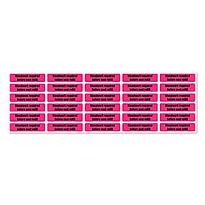 600 Bloodwork Required - 2 Packs of 300 Labels, 0.38 x 1.63 Inch Medication Prescription Stickers Bloodwork Required Before Next Refill Veterinary Pharmacies Health Care Rx Labels Sticker, Pink