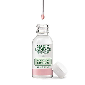 Mario Badescu AM/PM Blemish Kit, Includes Drying Lotion Spot Treatment with Salicylic Acid and Sulfur (1 Fl Oz) AND Drying Patch Facial Stickers, Invisible Pimple Patches (12 Count)