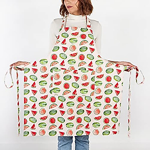 Now Designs Chef Apron, W28 x L32in, Watermelon