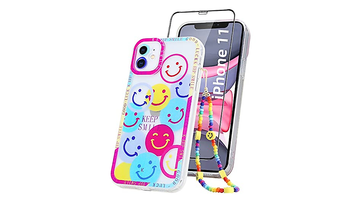 Yebowe Cute Smiley Face Case for iPhone 11 - 3 in 1