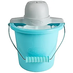 Nostalgia ICMP400BLUE 4-Quart Electric Ice Cream Maker with Easy Carry Handle