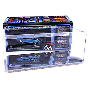 Pioneer Plastics 355CD Clear Plastic Display Case for 1:18 Scale Cars (Mirrored), 13" W x 5.5" D x 5" H (Mailer Box)