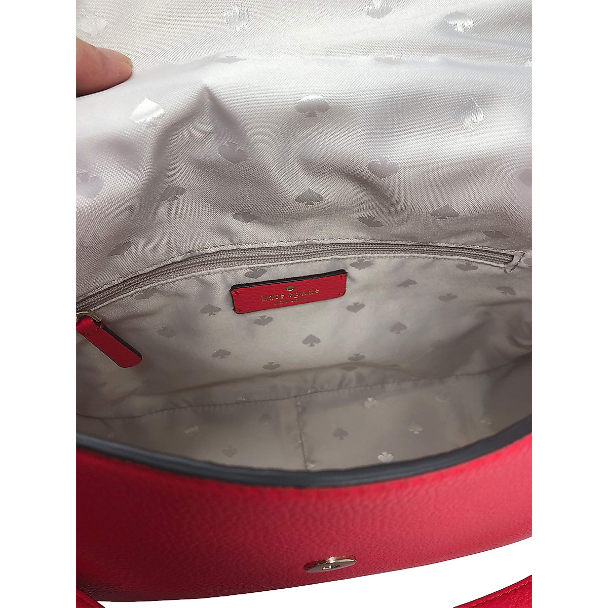 kate spade new york Jackson Soft Pebbled Leather Medium Flap Shoulder bag (Stop Light)