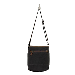 Myra Bag Western Leather Shoulder Bag for Women - Upcycled Canvas Crossbody Bag Indigo Craft