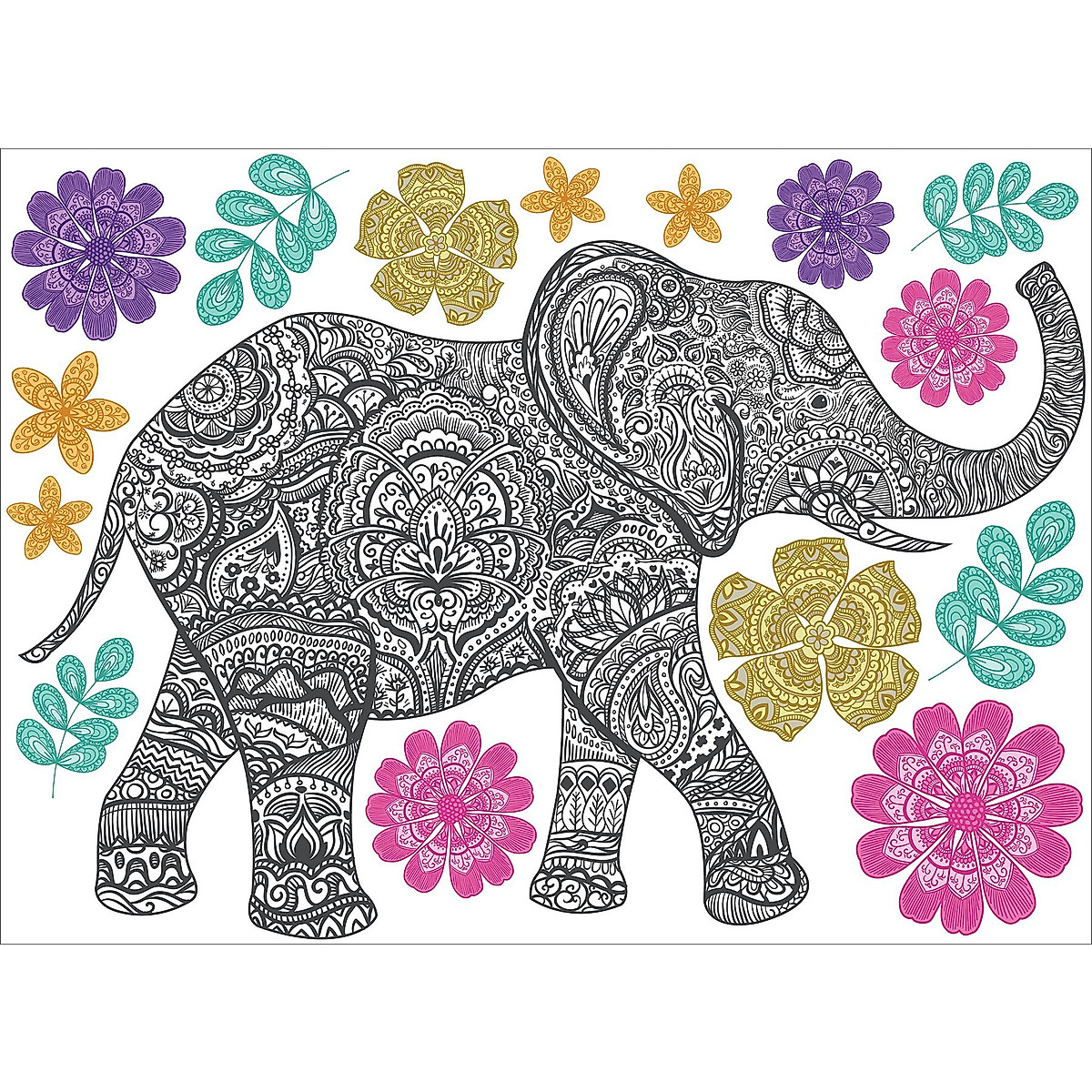 WallPops WPK2132 Mehndi Wall Art Kit, Multicolor
