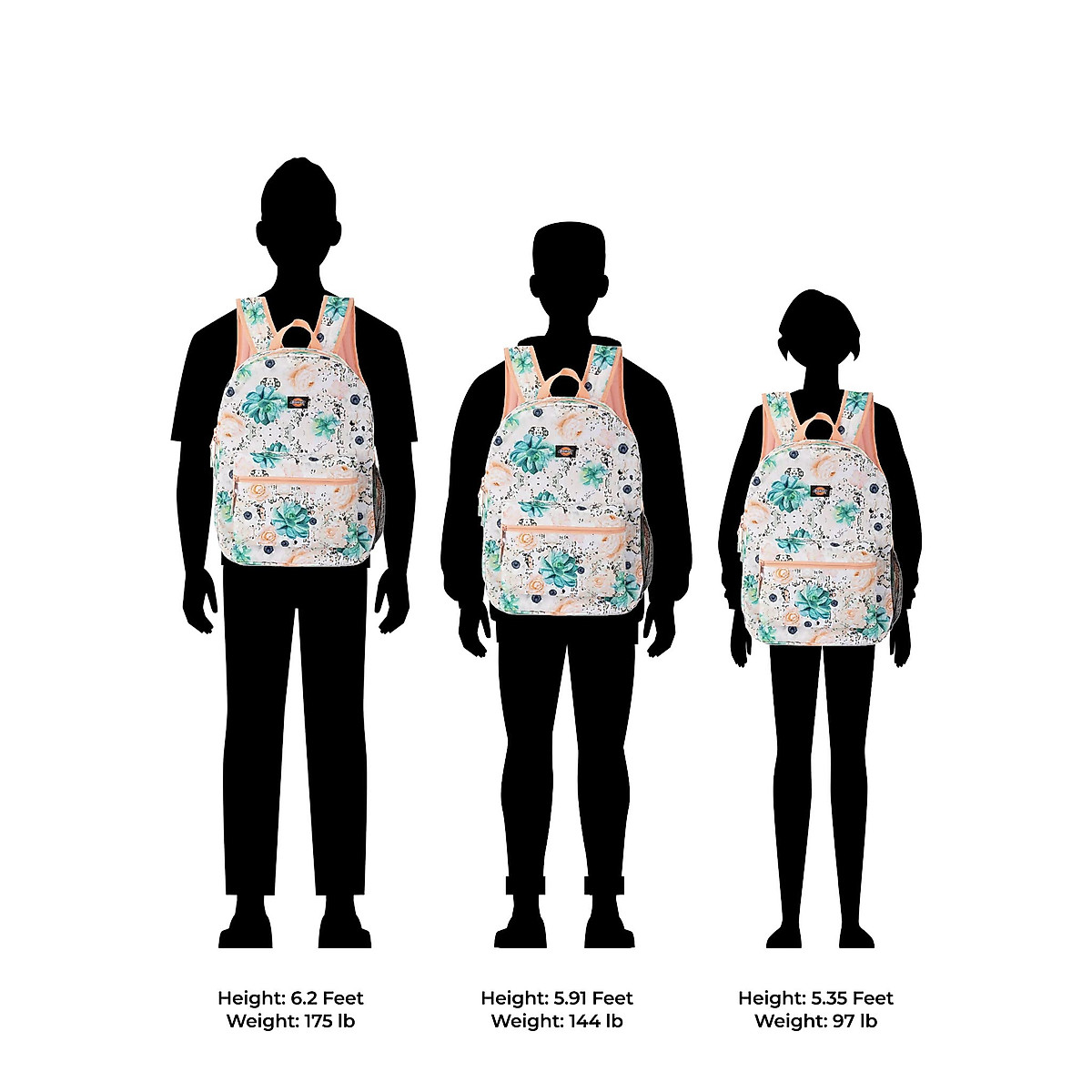 Dickies Backpack Classic Logo Water Resistant Casual Daypack for Travel Fits 15.6 Inch Notebook (Cactus Rose)