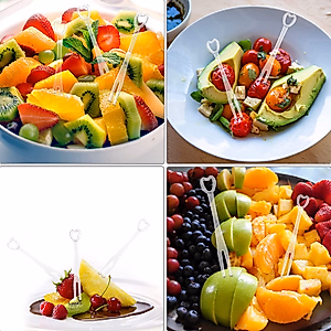 Disposable Fruit Fork Cake Dessert Fork Pie Bistro Holding Plate Fork Fruit Skewer Suitable for Fruit Shop Party Cake Shop Pub Christmas (200pcs pink)