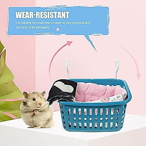 PATKAW Hamster Hammock Small Rat Hammock Winter Warm Hanging Basket Bed with Removable Cushion Blanket Hamster Cage Accessories for Guinea Pig Chinchilla Ferret Hamster Hanging Hammock