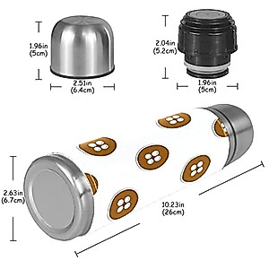 Stainless Steel Leather Vacuum Insulated Mug Christmas Cookies Thermos Water Bottle for Hot and Cold Drinks Kids Adults 16 Oz