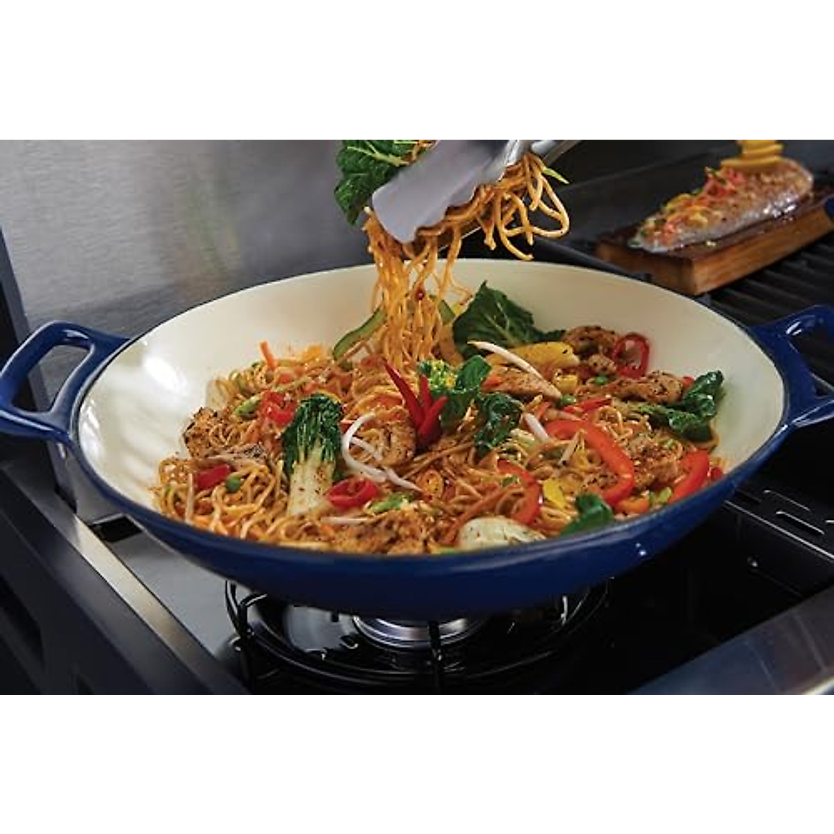 Broil King Cast Iron Porcelain Wok