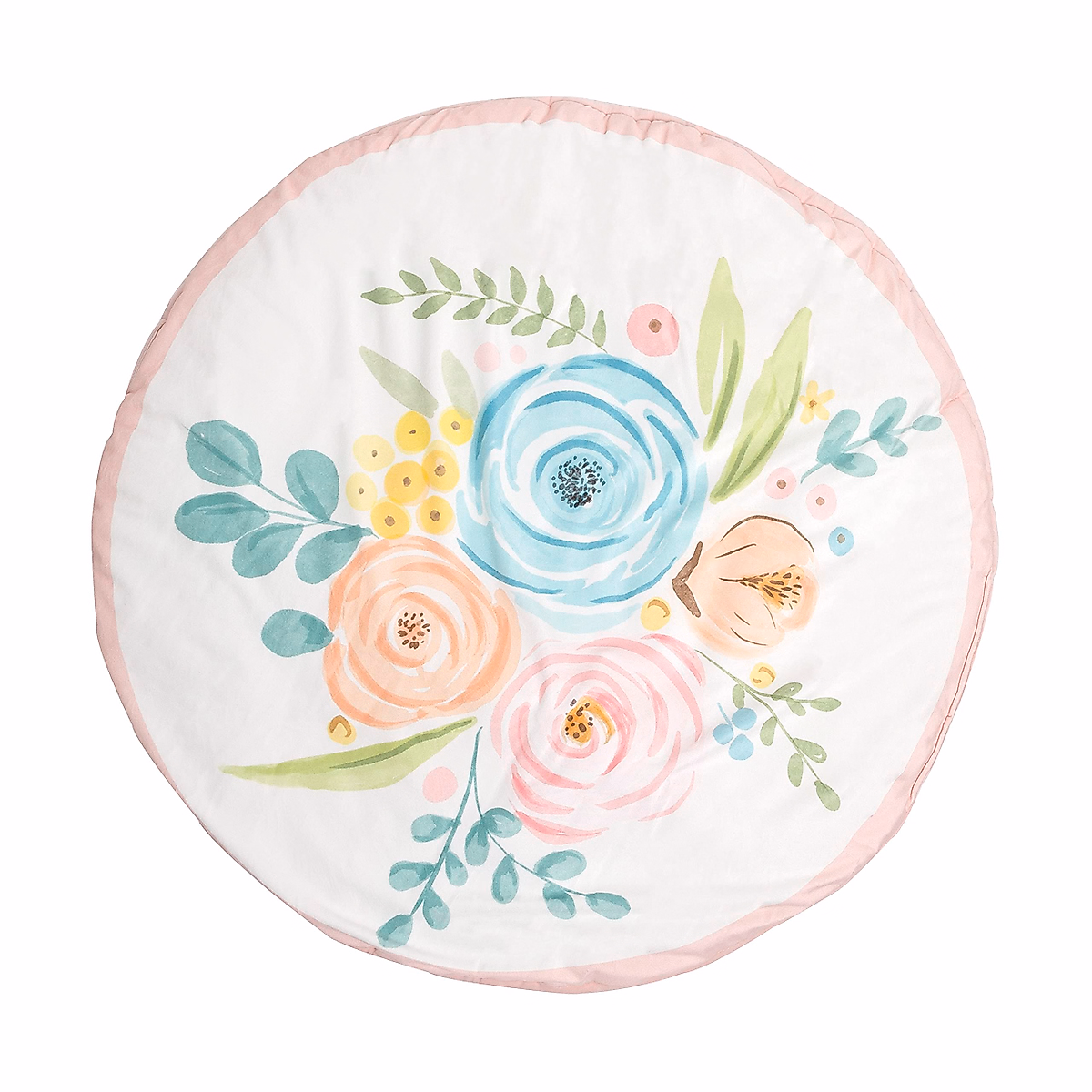 Kate & Milo Floral Playmat, Portable and Washable Infant Tummy Time and Play Gym Mat, Baby Girl Accessories, Gift for New and Expecting Parents, Reversible