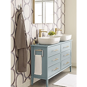 Amerock BH36563PNBBZ | Polished Nickel/Golden Champagne Single Robe Hook | 2-11/16 in. (68 mm) Length Towel Holder | Esquire | Towel Hook for Bathroom | Bathroom Hardware | Bath Accessories