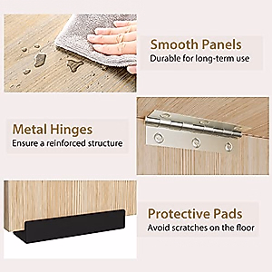 Tangkula Extendable Computer Desk for Small Space, Reversible Home Office Desk with Anti-Tipping Kit, Folding Study Writing Desk, Pull-Out PC Laptop Workstation Desk, Brown/Natural (Natural)