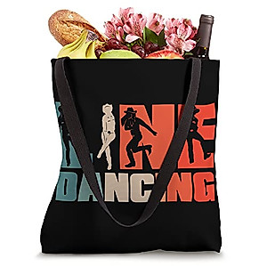 Retro Line Dancing - Country Dance Vintage Line Dancer Tote Bag