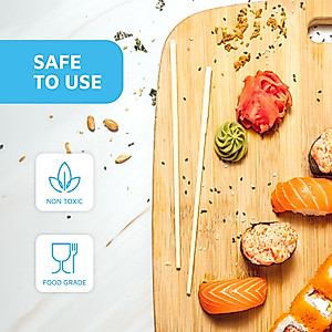 MontoPack Individually Wrapped Twin Chopsticks | Bulk 100 Pack Disposable Wooden Chopsticks | Chinese Bamboo Splinter-Free Party Utensil for Sushi, Rice, Noodles & All Asian, Japanese, Korean Dishes