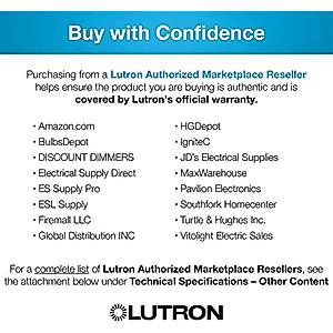 Lutron Maestro LED+ Fan Control and Dimmer for LEDs, Halogen and Incandescent Bulbs | Single-Pole | MACL-LFQ-WH | White (6 Count)