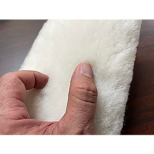 Lambs Wool Polishing Pads Sheepskin Buffing Pads with Hook and Loop (10 Pack, 3 Inch)