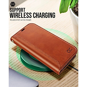 OCASE Compatible with iPhone 15 Pro Wallet Case, PU Leather Flip Folio Case with Card Holders RFID Blocking Kickstand [Shockproof TPU Inner Shell] Phone Cover 6.1 Inch 2023, Retro Brown