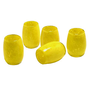 Totally Blown Glassworks Votive Candle Holder, Tea-light, Handmade Blown Glass, Accent Vase, Centerpiece, Home Decor, Artist Dehanna Jones, Seattle, WA. (Yellow Tequila Sunrise)