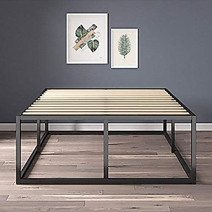 ZINUS Joseph Metal Platforma Bed Frame / Mattress Foundation / Wood Slat Support / No Box Spring Needed / Sturdy Steel Structure, King