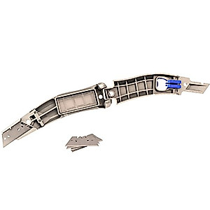 Bon Tool 15-500 Dolphin Knife Heavy Duty Anti Slip Utility Knife- Box Cutter with Holster, Ultra Sharp, Quick Blade Change Mechanism with Lock-Back Design