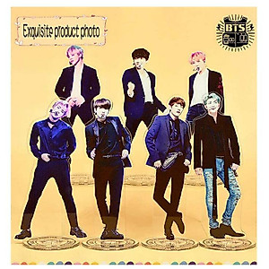 Kpop Star Acrylic Toy Double-side Photo Desk Stand for Desk Decoration Party Decoration (Suga)