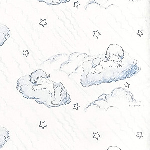 Star-Burst 3' Spring Coil Portable Crib MattressIWaterproofIGreen Guard Gold CertifiedI10 Years Manufacture WarrantyIDual-Sided MattressI Vinyl CoverIMade In The U.S.AIMini Crib Mattress, Crib, White/ Blue