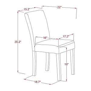 East West Furniture DLAB3-BLK-06 3 Piece Dinette Set for Small Spaces Contains a Round Dining Table with Dropleaf and 2 Shitake Linen Fabric Upholstered Chairs, 42x42 Inch, Black