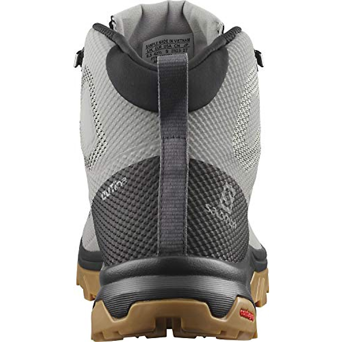 Salomon Outline Mid Gore-TEX Hiking Boots for Men, Frost Gray/Black/Alloy, 10.5