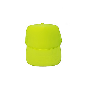 2 Packs NEON Baseball Caps Blank Trucker Hats Summer Mesh Bachelorette Capl (2 for Price of 1) (NEON - Yellow)