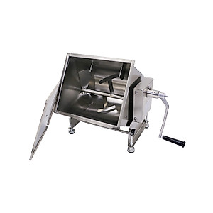 Hakka 45lb/22.5L Manual Meat Mixer, Stainless Steel 30L Tilt Tank Meat Mixer for Sausage (Mixing Max.45lb/22.5L for Meat)