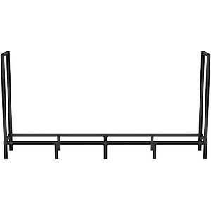 FOYUEE Firewood Rack Outdoor 8Ft Log Holder For Fireplace Indoor Fire Wood Storage Holding Stand Heavy Duty