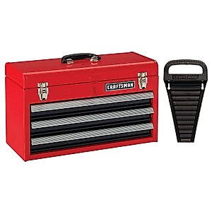 CRAFTSMAN Tool Chest, 3-Drawer, Portable, with Wrench Organizer, Stainless Steel, Capacity Holds Up To 25-lb In Each Drawer (CMST53005RB)