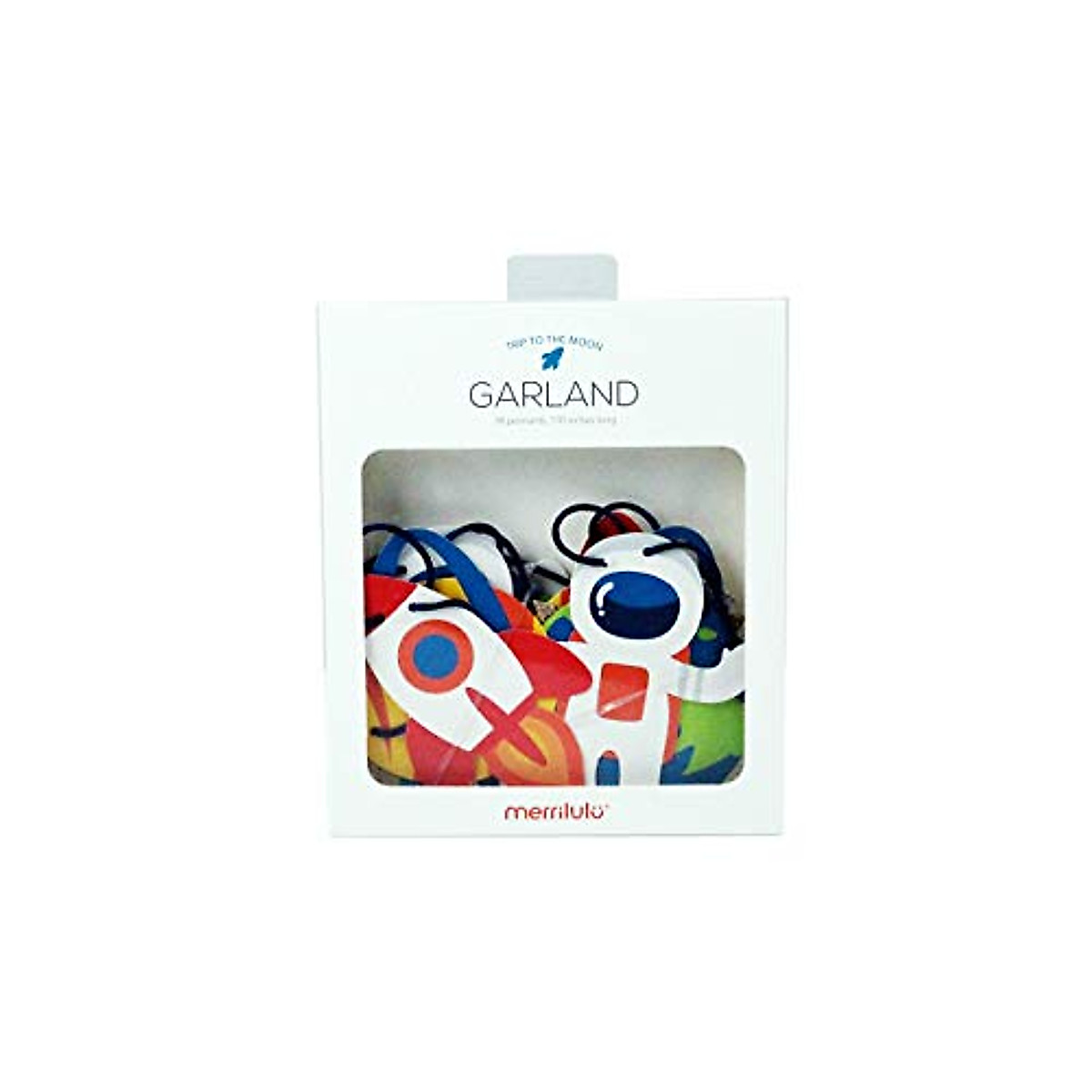 Trip to The Moon - Garland | Birthday, Baby Shower Decorations | Outer Space Party | Boys Room Decor | Space, Rocket, Planets, Stars | Out of This World Party Bunting