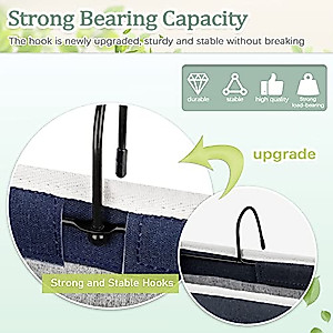 Trycooling Bedside Caddy, Bedside Organizer Caddy Hanging Storage for Dorm Rooms Bed Rails Bunk Hospital Beds Crib (2pc Navy Blue)