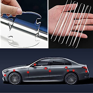 OURASHERO 14PCS Car Door Handle Cup Scratches Protective Films High Viscosity Transparent Soft Anti Scratches Rear View Mirror Door Side Sticker Door Handle Protective Pad Universal Door Cup Protector