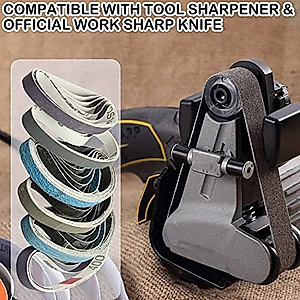 36 Pcs 1/2" x 12" Knife Sharpener Replacement Work knife Sharp Belts Kit, Sharpeners Sanding Belts Set for Work knife Sharp Knife Sharpener & Tool Sharpener, 6 Each of 80/120/240/400/1000/2500 Grits