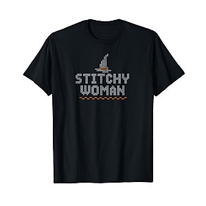 Stitchy Woman Halloween Cross Stitch Witch Grandma Costume T-Shirt
