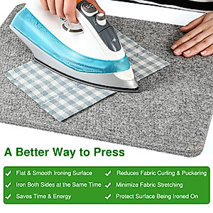 Wool Pressing Mat for Quilting, Wool Ironing Mat for Quilters, Iron Mat for Table Top Ironing Board Tabletop, Quilting Supplies, Sewing Supplies Notions, Sewing Accessories and Supplies, Ironing Pad
