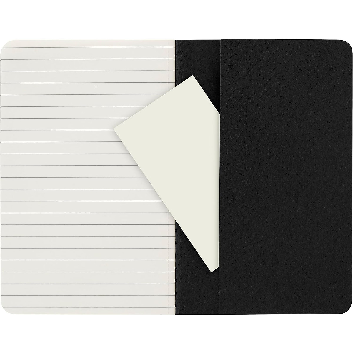 Moleskine Cahier Journal, Soft Cover, Pocket (3.5" x 5.5") Ruled/Lined, Black, 64 Pages (Set of 3)