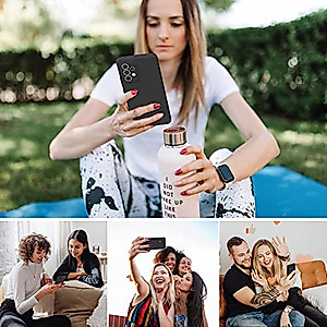 Gueen Compatible with Samsung Galaxy A53 5G Case, Premium Liquid Silicone, with [Camera Protection] [Soft Anti-Scratch Microfiber Lining] Full Body Shockproof Protective Phone Case - Black