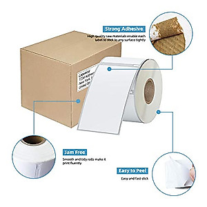 Labelebal 12 Rolls 2-1/8" x 4"(54mm x 101mm) Direct Thermal Labels Compatible with DYMO 30323 Shipping Replacement Labels Compatible for DYMO LabelWriter Printer (220 Labels/Roll)